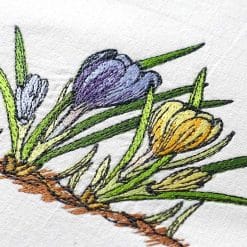 Embroidery design wild crocus - spring greetings from garden