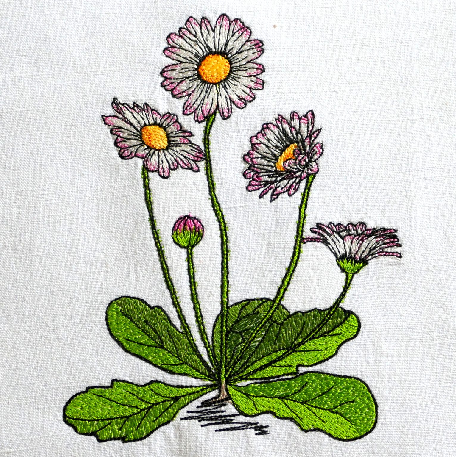 Elvesideas - machine embroidery design - Daisy Delight