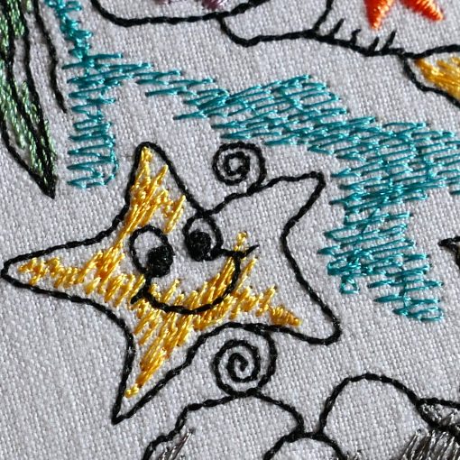 Elvesideas - machine embroidery design - Hippie Fish